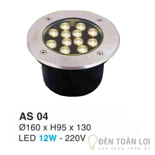 Đèn âm sàn Led AS 01 ngoài trời siêu bền chính hãng - Đèn Toàn Lợi